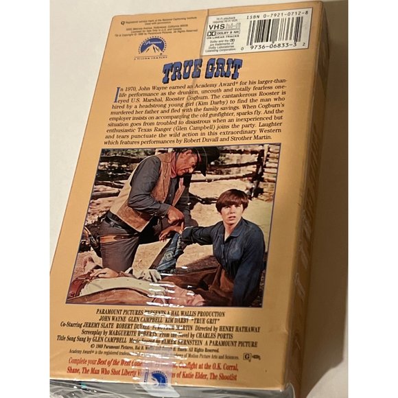 Paramount | Media | Nib Vintage John Wayne True Grit Vhs Paramount ...